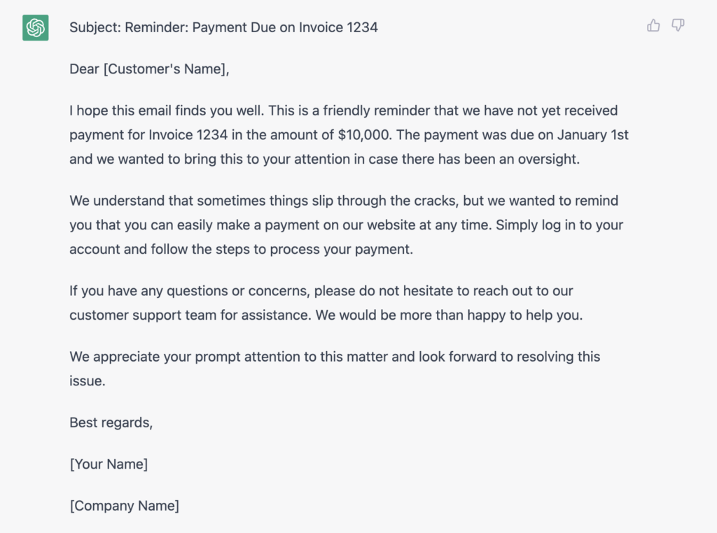 How can ChatGPT be used for Accounts Receivable Professionals?